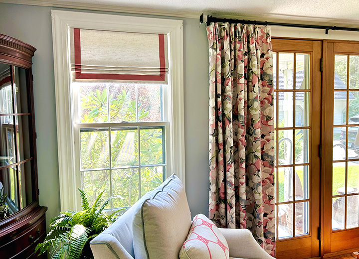 Custom window treatment – Interiors by Francesca